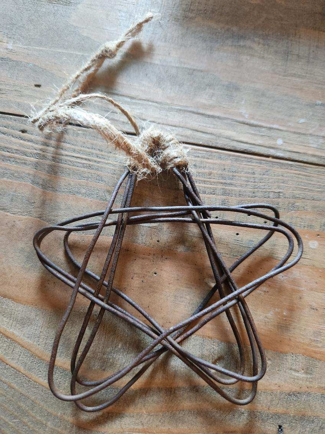 Rustic Star Ornament From Repurposed Wire - Etsy