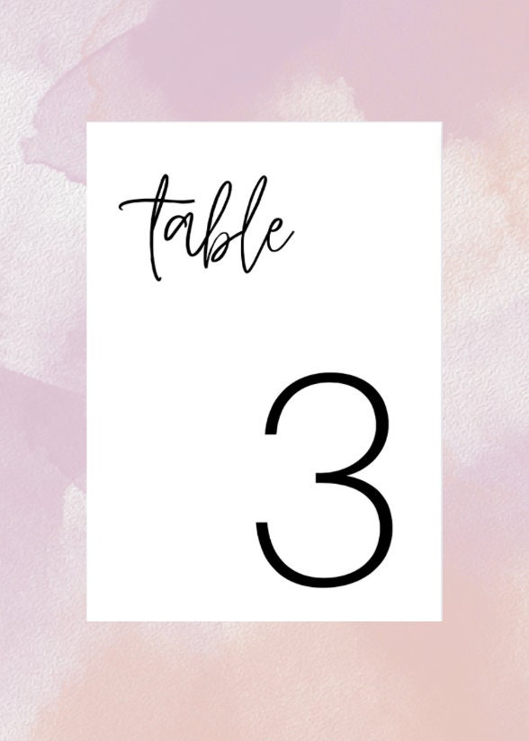 Editable Table Number Canva Template - Etsy
