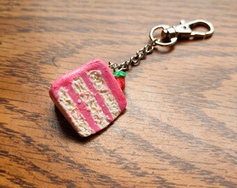 Strawberry Pancake Polymer Clay Keychain Kawaii Food Keychain Cute Gift ...
