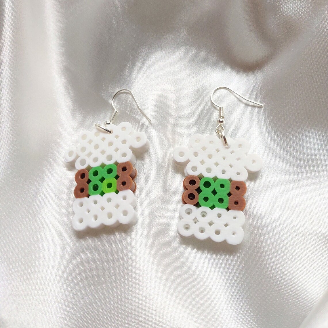 Cute Coffee Cup Perler Bead Earrings - Etsy