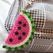Cute Watermelon Perler Bead Keychain - Etsy