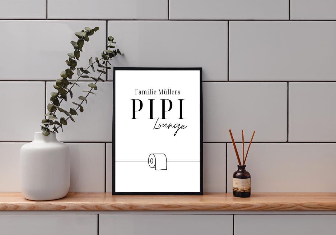 Poster for the Toilet or Guest Toilet Pipi Lounge - Etsy