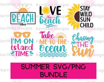 Cute Summer Svg Bundle, Summer Svg, Beach Svg, Summer Design for Shirts ...