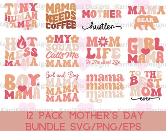 Mother's Day Bundle 10 Designs SVG Cut File Commercial Use Svg Dxf Png ...