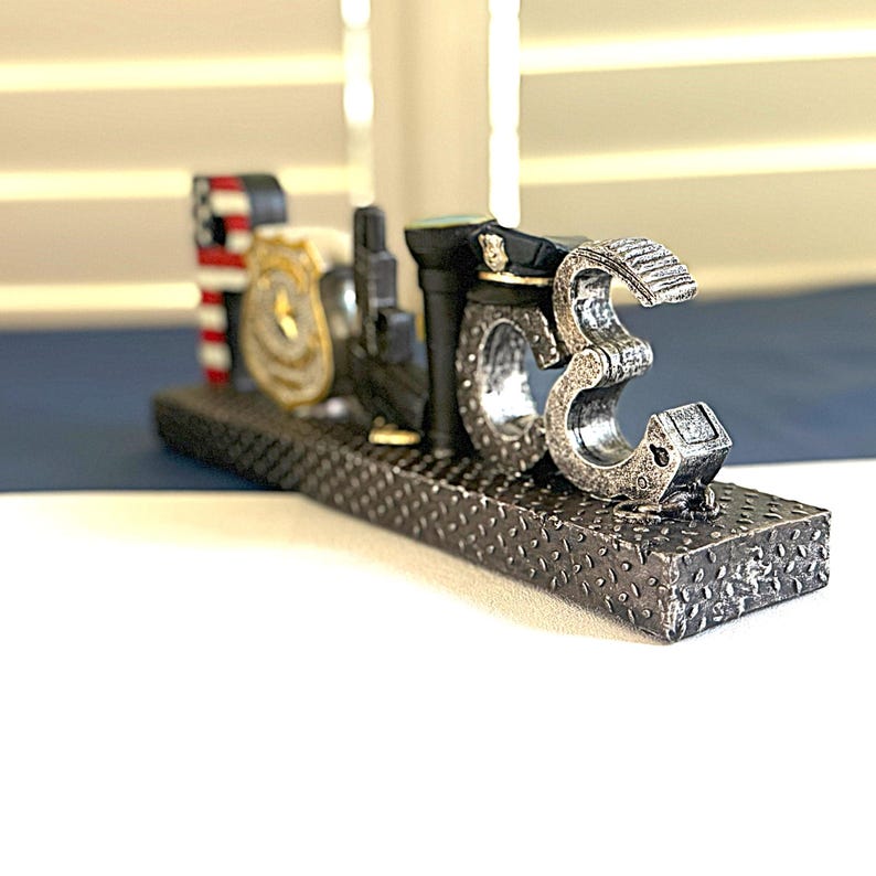 Policemen Desk Decor Law Enforcement Gift Patriotic Statue First ...