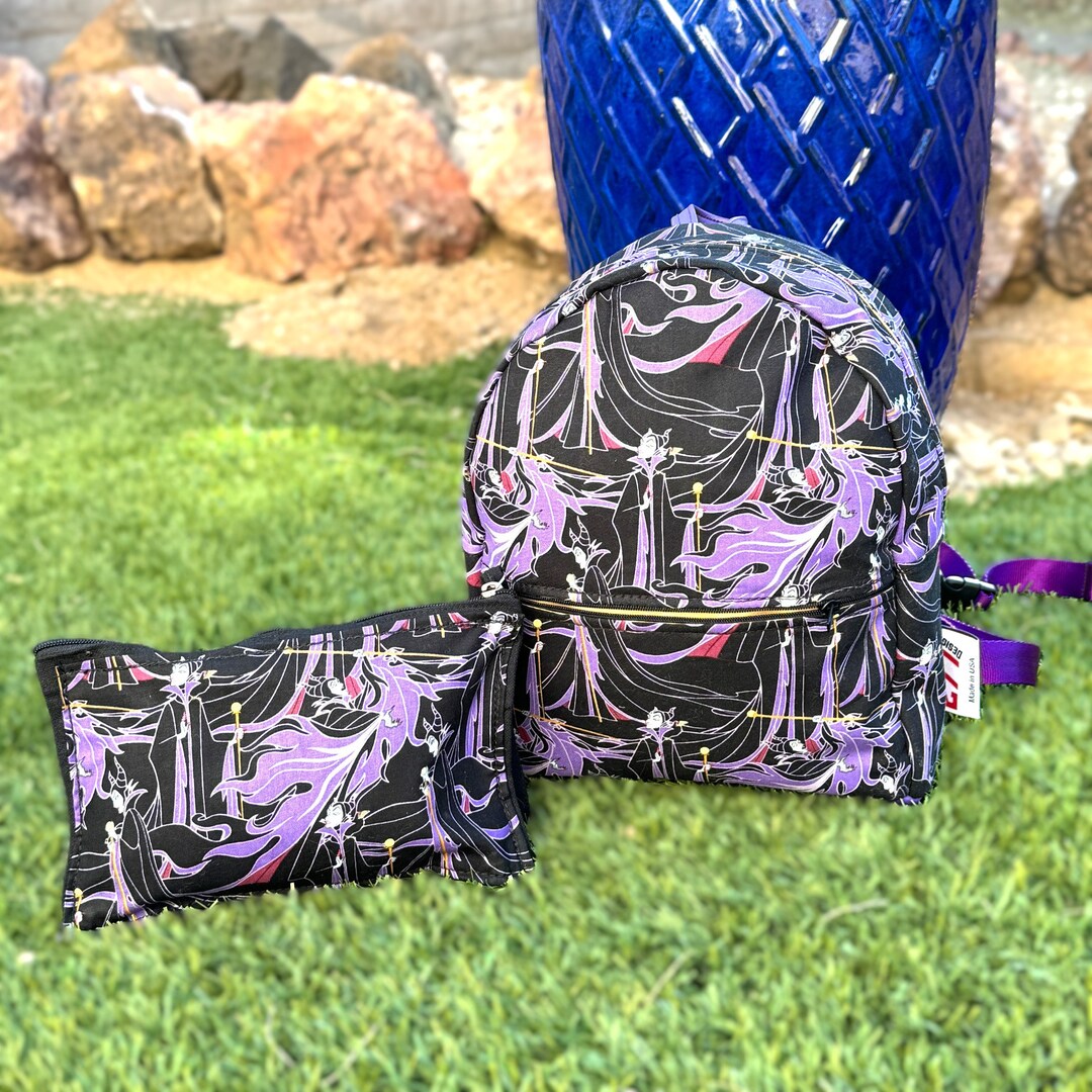 Disney Villains Maleficent Backpack, Includes Mini Purse, Backpack and ...