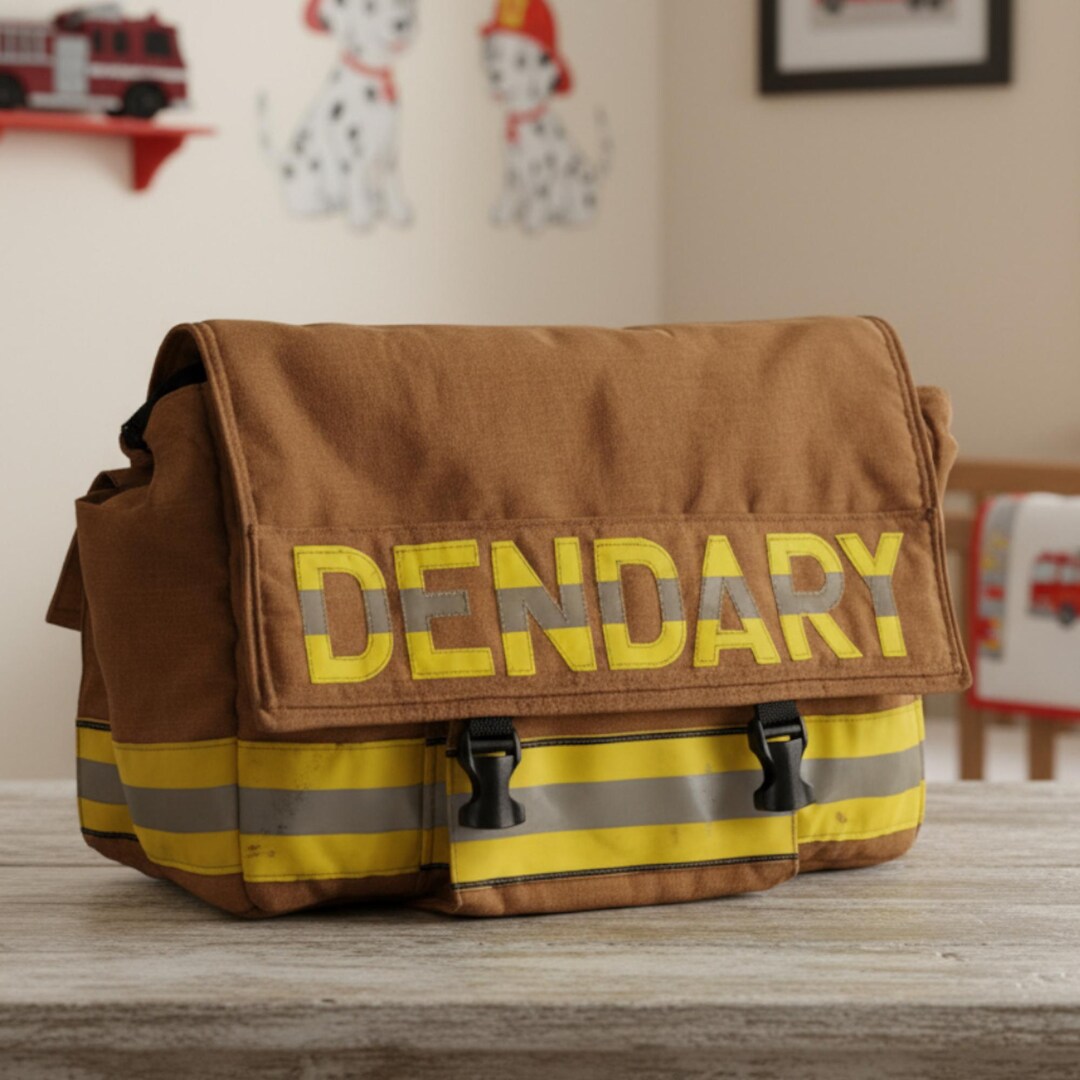 Firefighter Bunker Gear Diaper Tote Personalized Turnout Reflective ...