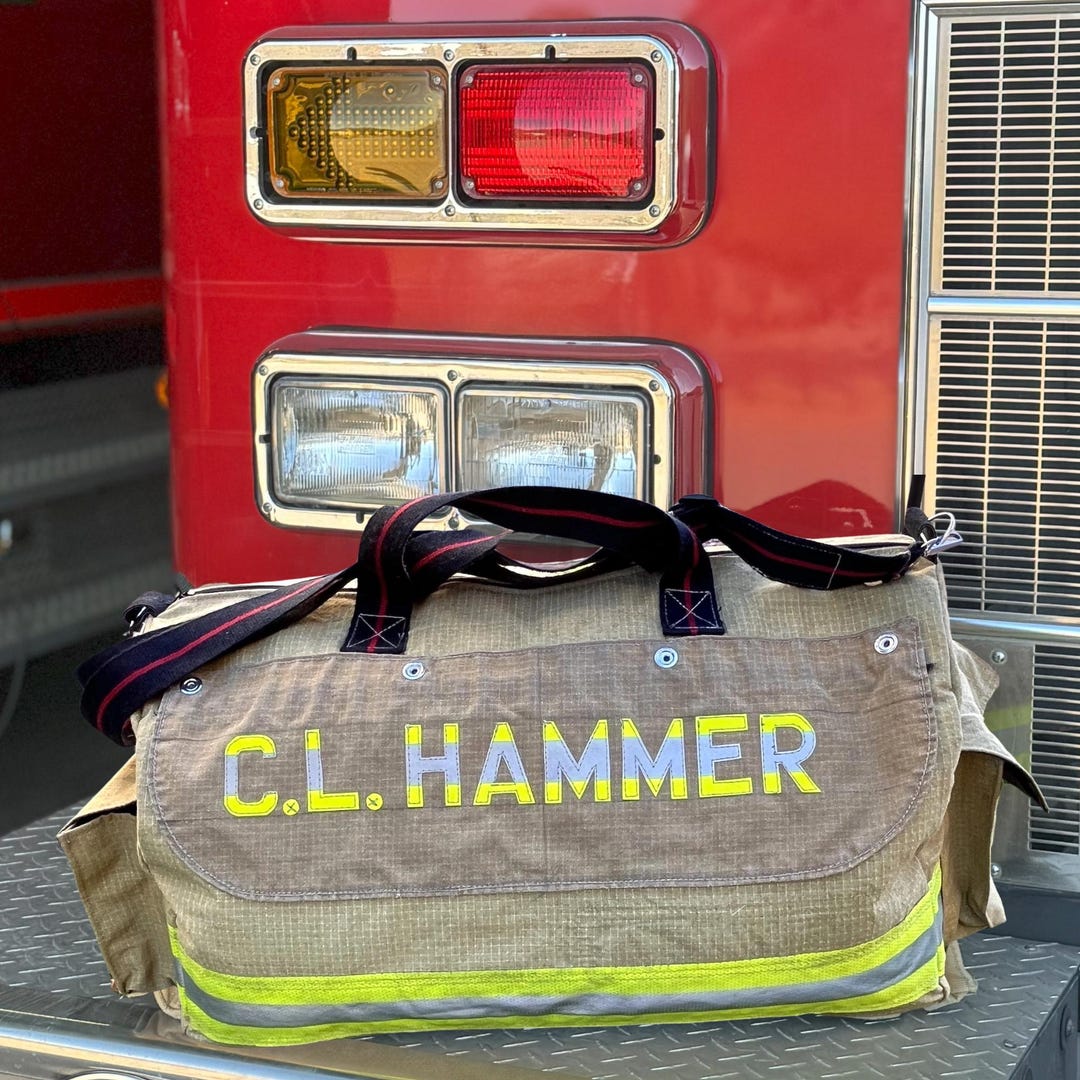 Firefighter Fire Equipment Gear Gift Bag Repurposed Fire Gear Gym ...