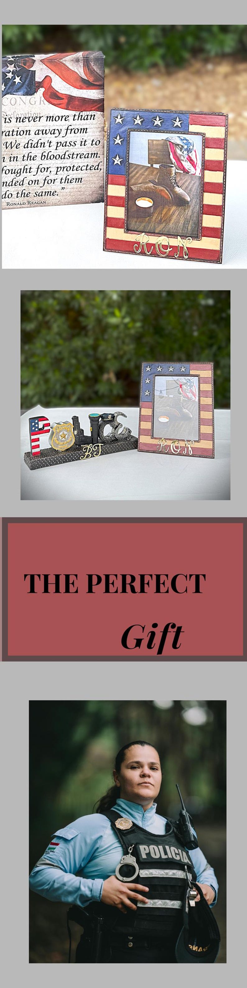 Personalized American Flag Photo Frame Patriotic Gift for First ...