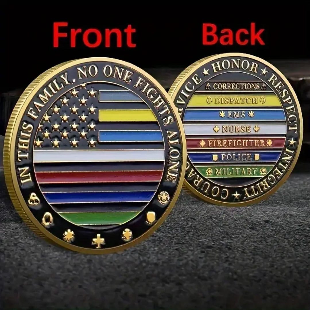 First Responder Challenge Coin Token of Respect Gratitude for ...