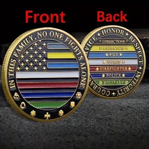 First Responder Challenge Coin Token of Respect Gratitude for ...