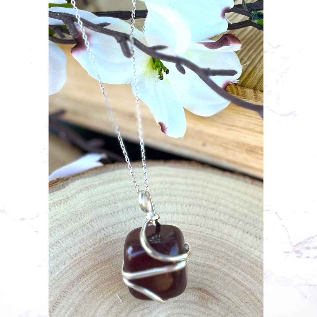 Garnet Gemstone Pendant-energy Stone-health Stone-passion Stone-agate ...