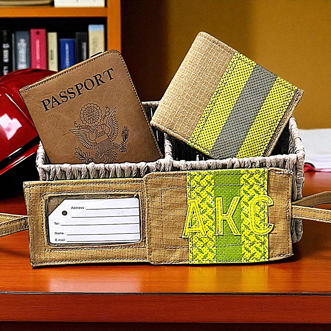 Firefighter Passport Holder Wallet, Personalized Turnout Gear Travel ...