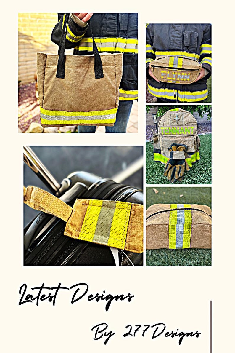 Firefighter Bunker Gear Sling Bag Reflective Turnout Crossbody First ...