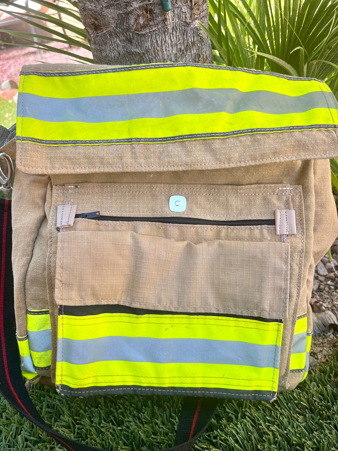 Fire Service Firefighter Recycled Sling Bag Purse Fire Gear Messenger ...