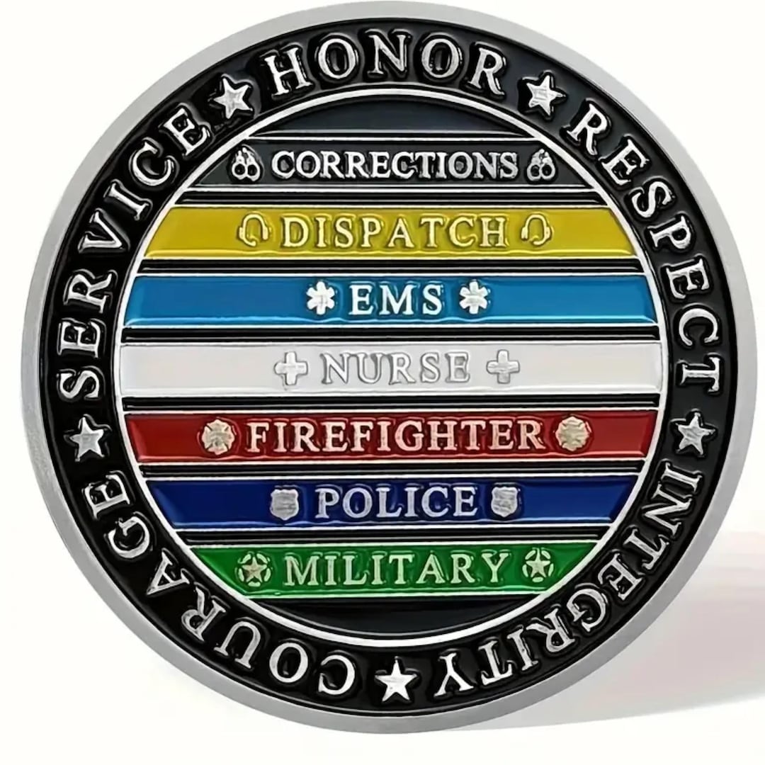 First Responder Challenge Coin Token of Respect Gratitude for ...
