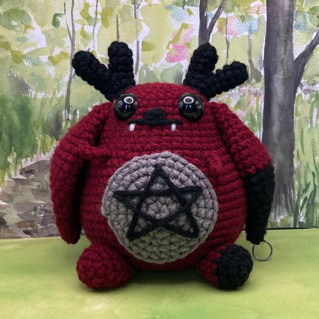 Jamie the Jackalope Demon, an Adorable Crochet Plush Mythical Rabbit ...