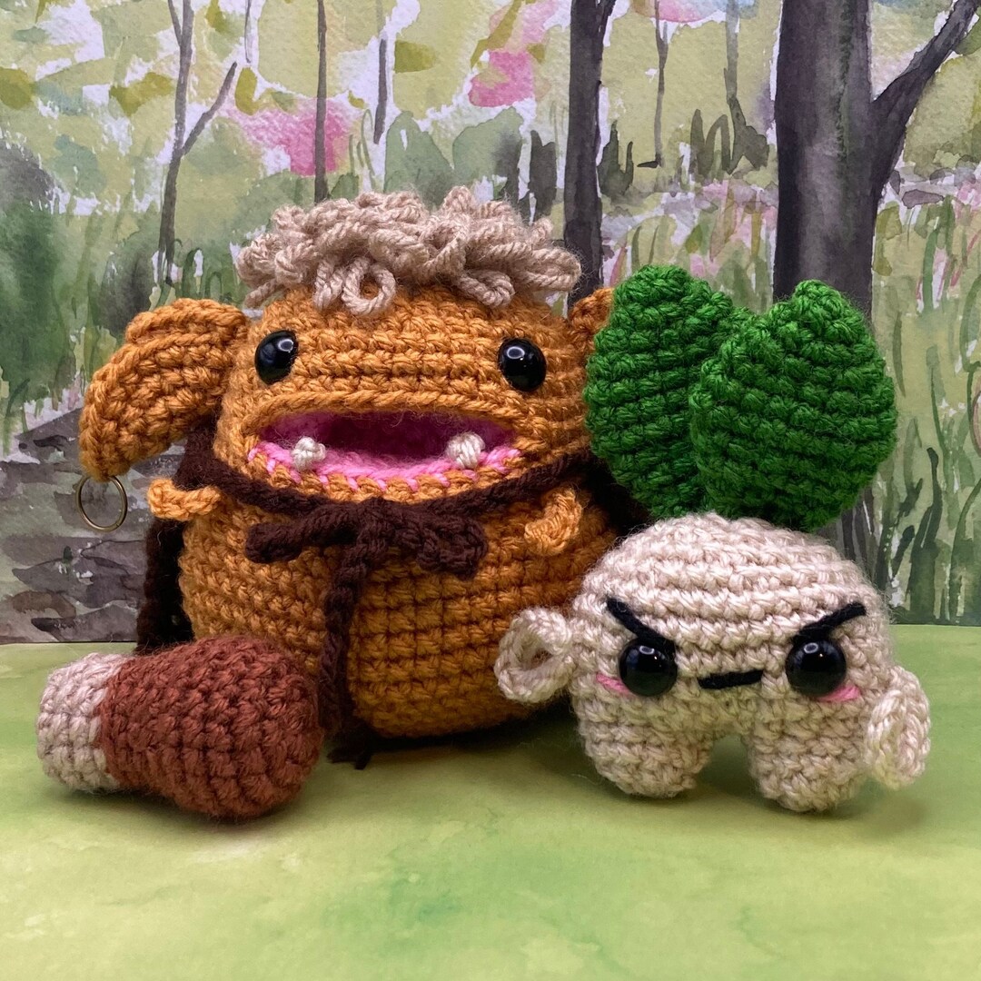 Liam the Goblin and His Friend the Turnip Sprite, a Crochet Plush ...