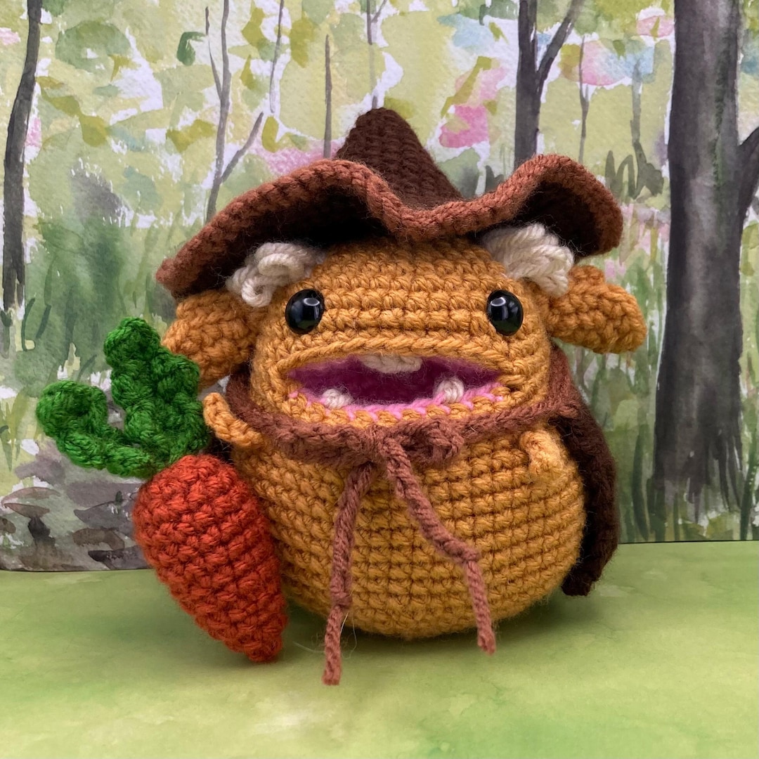 Calvin the Goblin, a Crochet Plush Goblin With Carrot, Big Hat and ...