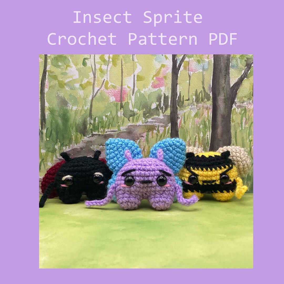 Insect Sprite 3 in 1 Crochet Pattern the Lady Bug Sprite, the Bumble ...