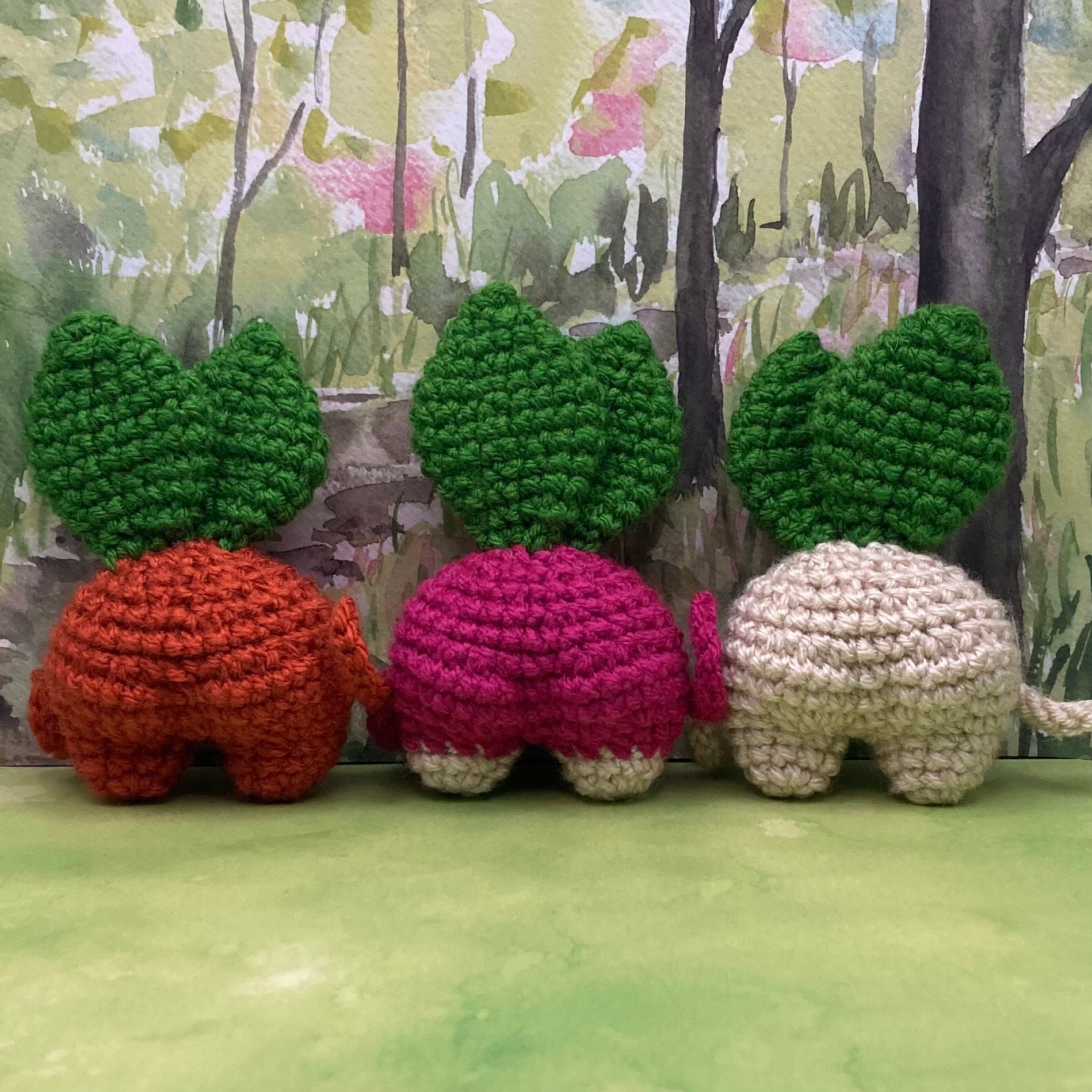 Radish Sprites, Crochet Amigurumi Magical Creature Radish Carrot Turnip ...
