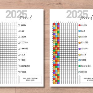 Mood in Pixels, Printable Journal Page, Printable Planner, 12 Month ...