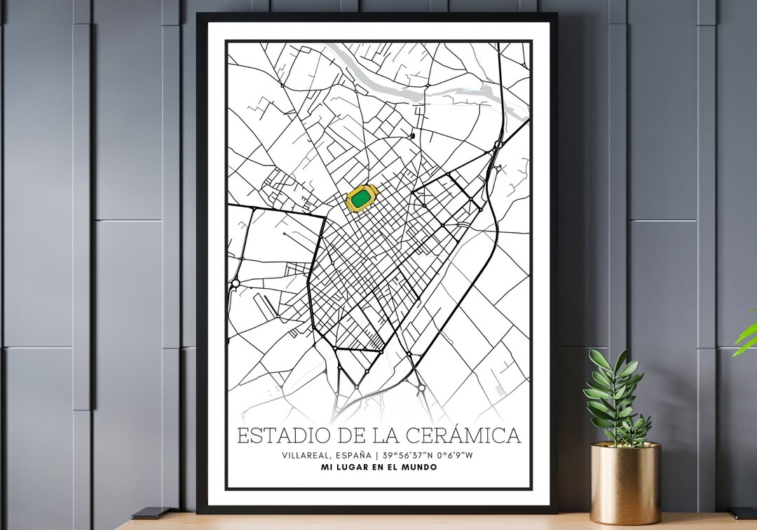 Cerámica Stadium Map, Villarreal, Football Stadium Poster, Printable ...