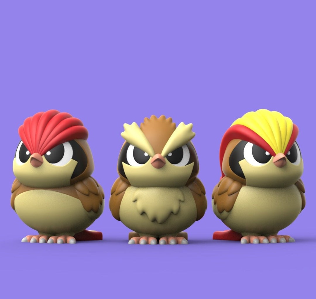 Chibi Pidgey Evolutions Pokemon Pigeotto Pidgeot - Etsy