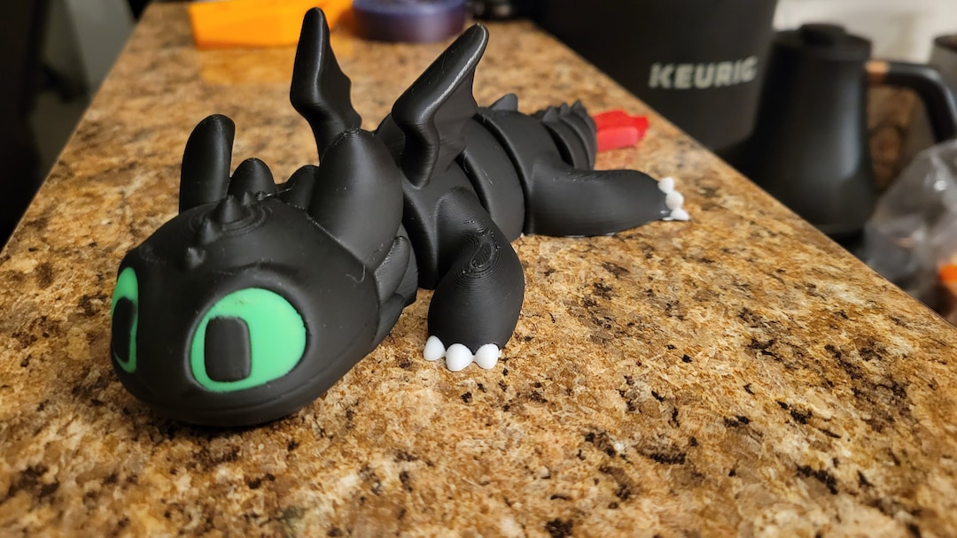 3D Printed Articulated Toothless Flexi Dragon - Etsy