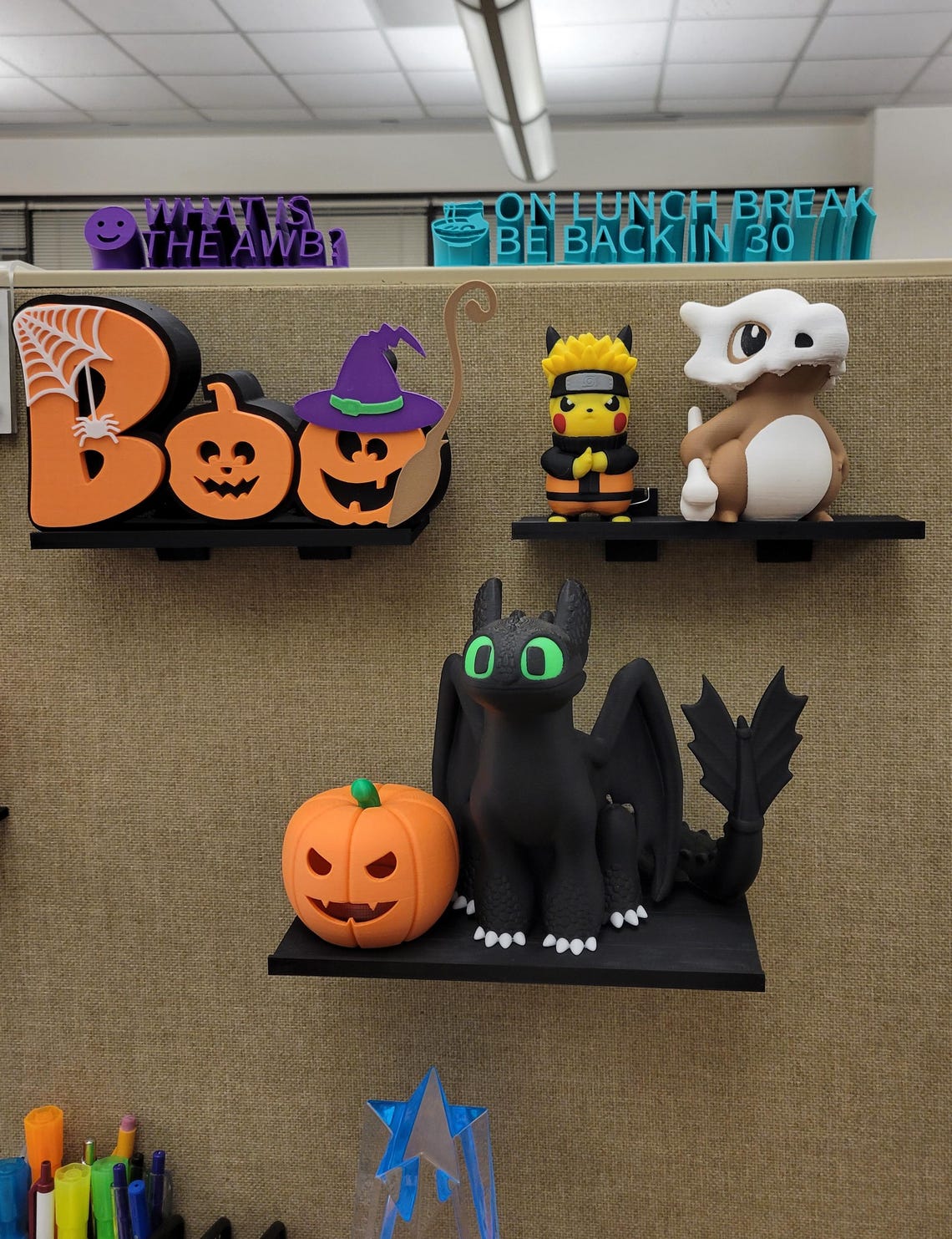 Cubicle Fabric Wall Shelf 3D Printed PLA Plastic - Etsy