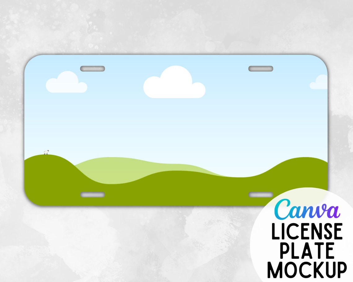 Canva License Plate Frame Template Editable License Plate - Etsy