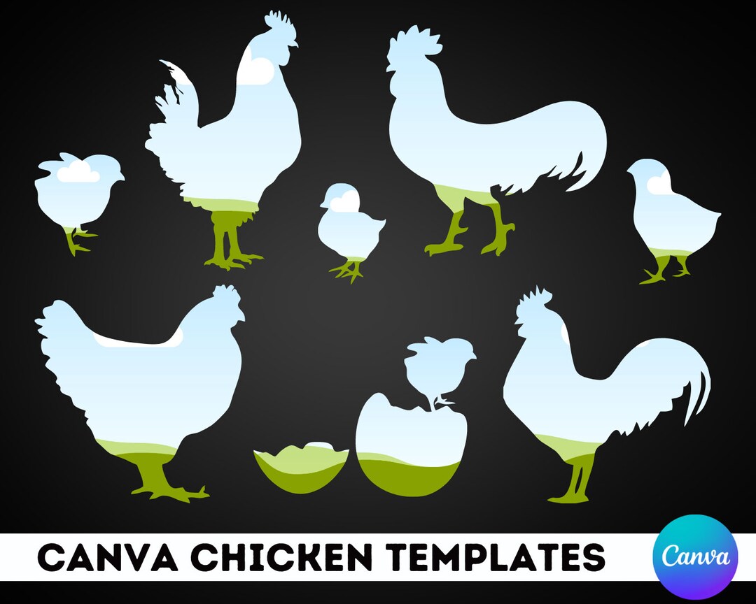 Canva Chicken Templates, Editable Chicken Template, Canva Template ...
