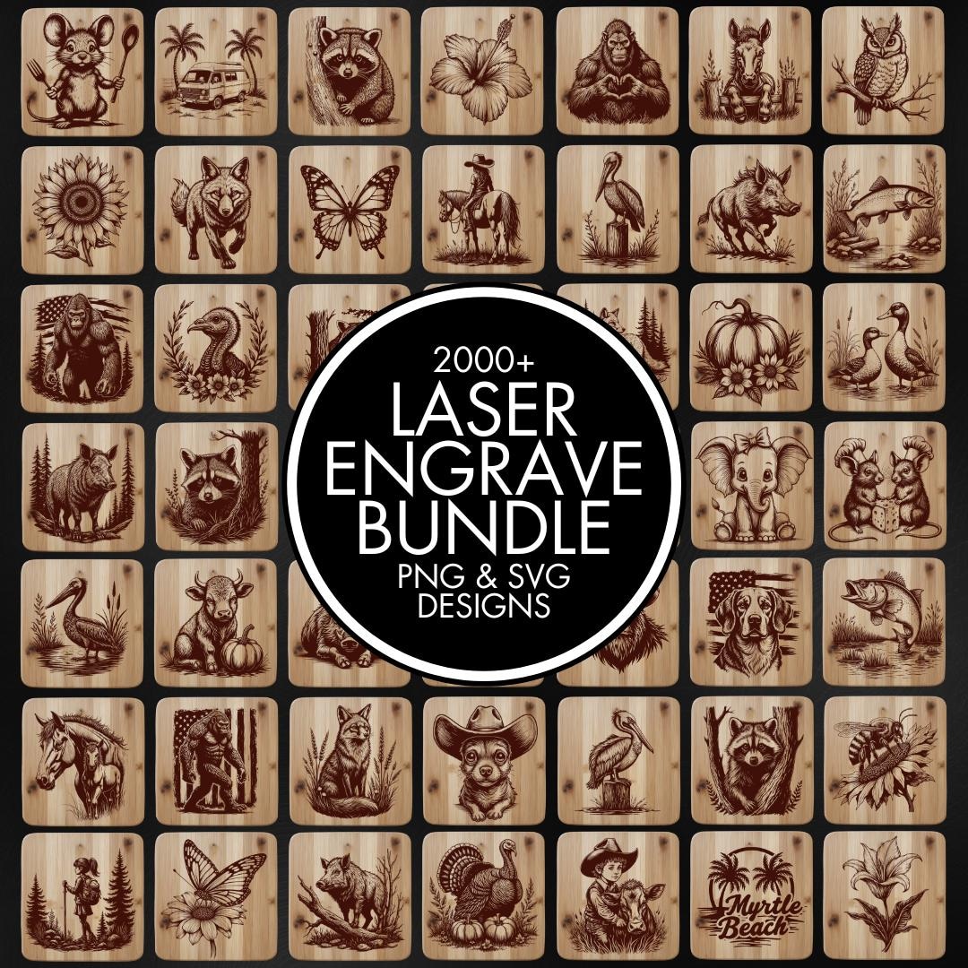 2000+ Laser Burn Engraving PNG SVG Files, Entire Shop Sale, Laser ...