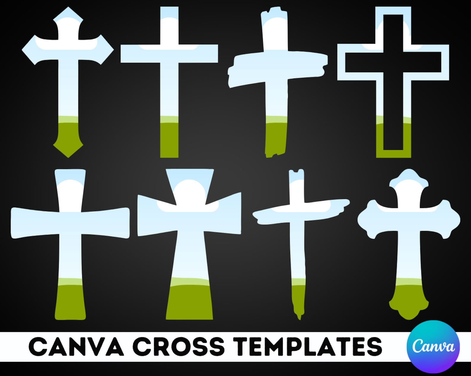 Canva Cross Templates, Editable Cross Template, Canva Template, Custom ...