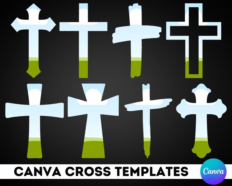Canva Cross Templates, Editable Cross Template, Canva Template, Custom ...
