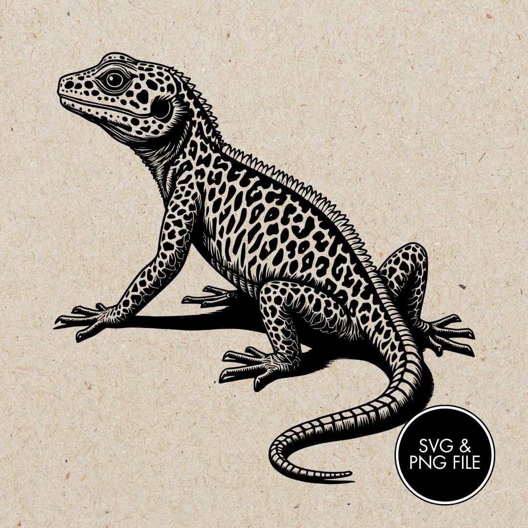 Leopard Gecko Cutting Board PNG SVG Files, Laser Engraving Files, Laser ...