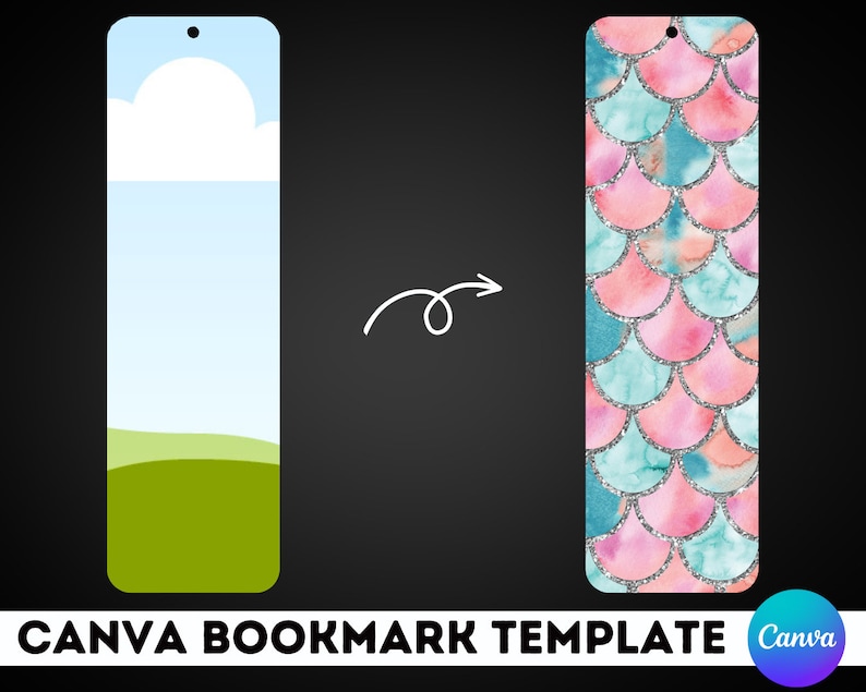 Bookmark Template, Editable Bookmark Template, Canva Template, Custom ...