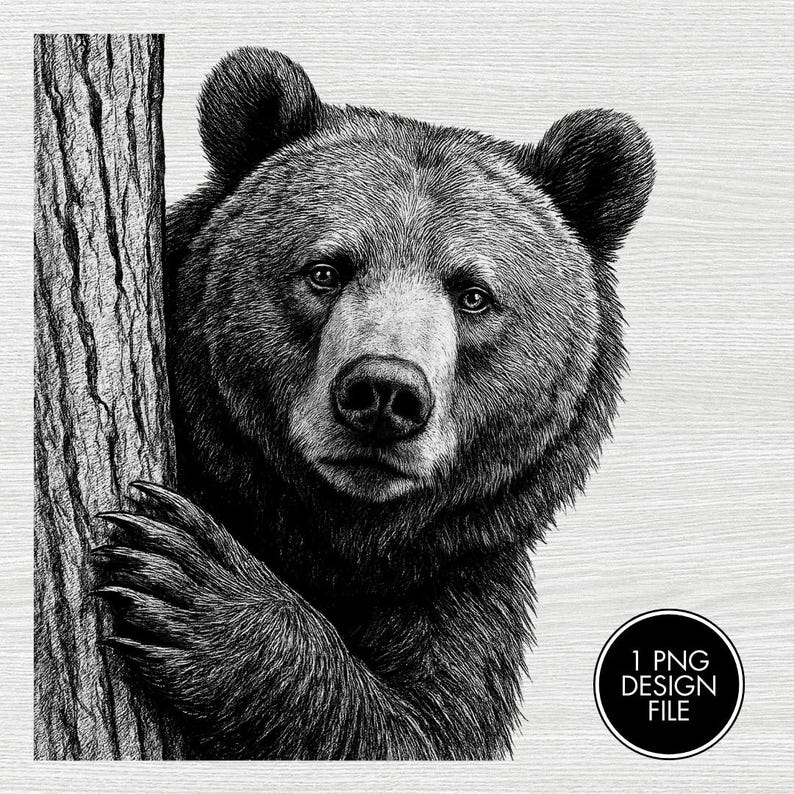 Bear Engraving PNG File, Laser Engraving Files, Laser Burning, Laser ...