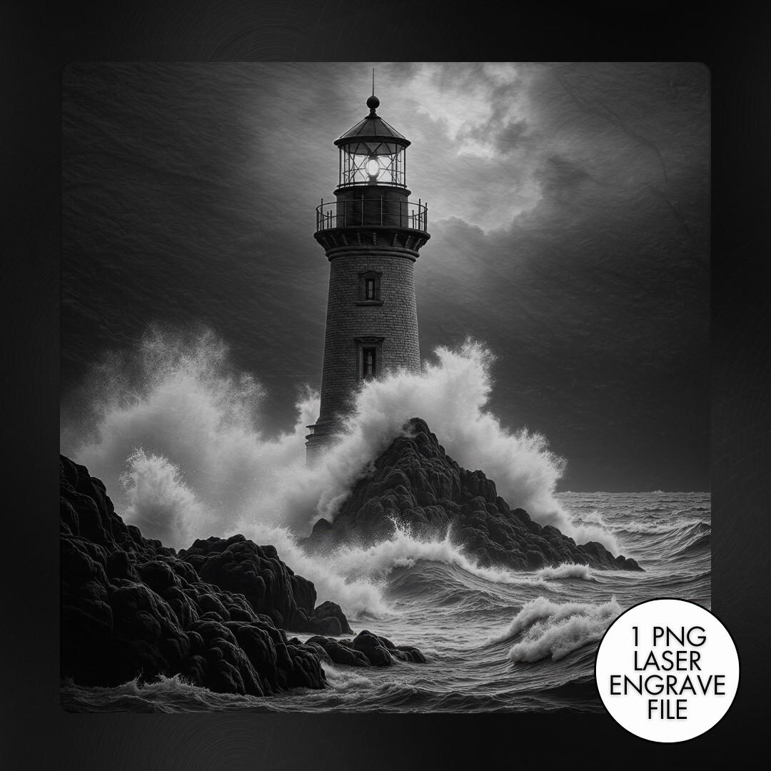 Lighthouse Laser Engraving PNG, Slate Engraving PNG, Laser Burning ...
