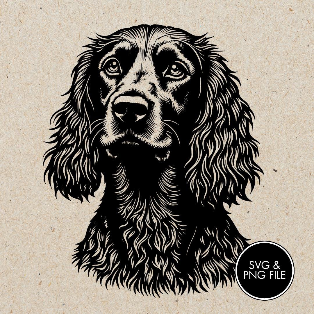 Cocker Spaniel Cutting Board PNG SVG Files, Laser Engraving Files ...