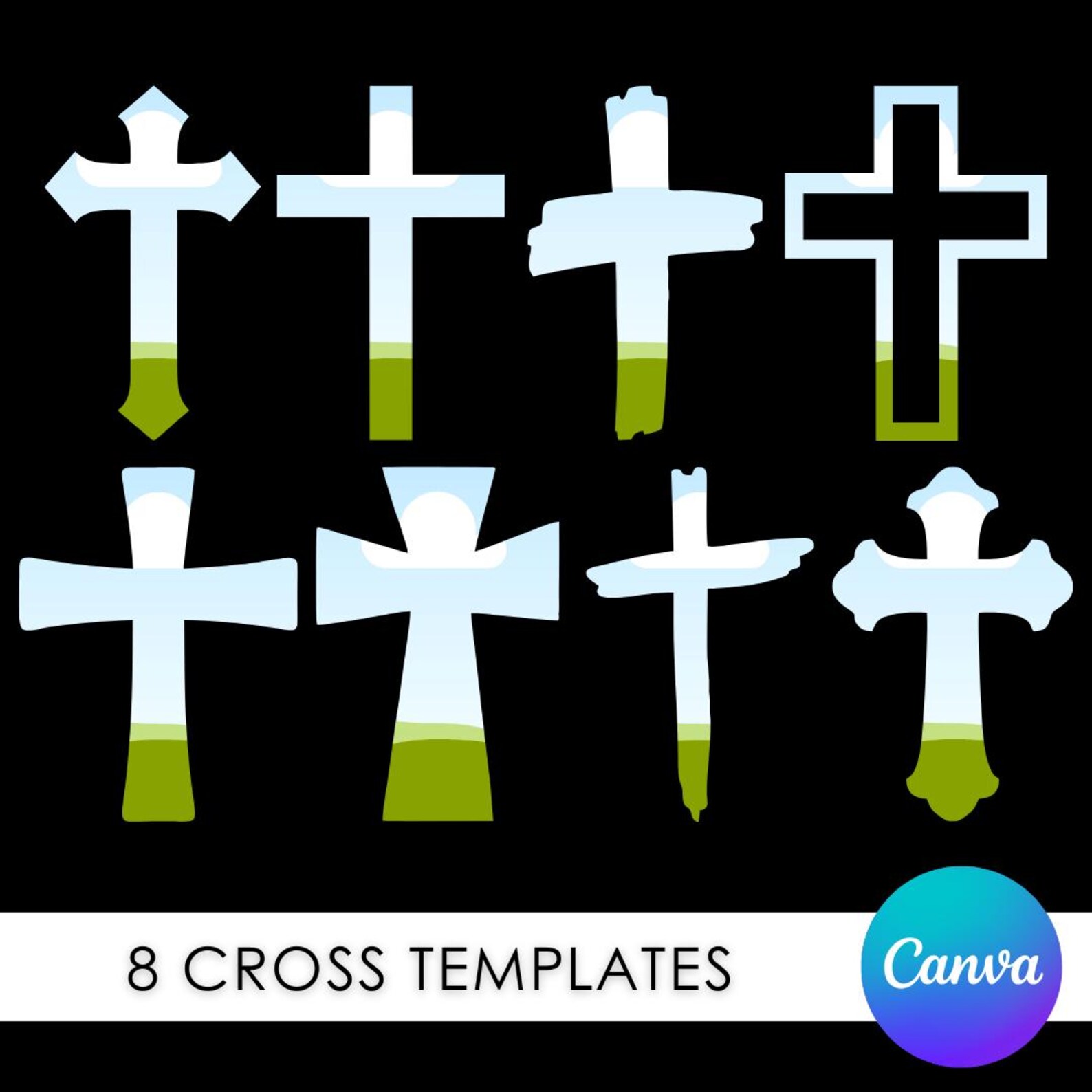 Canva Cross Templates, Editable Cross Template, Canva Template, Custom ...