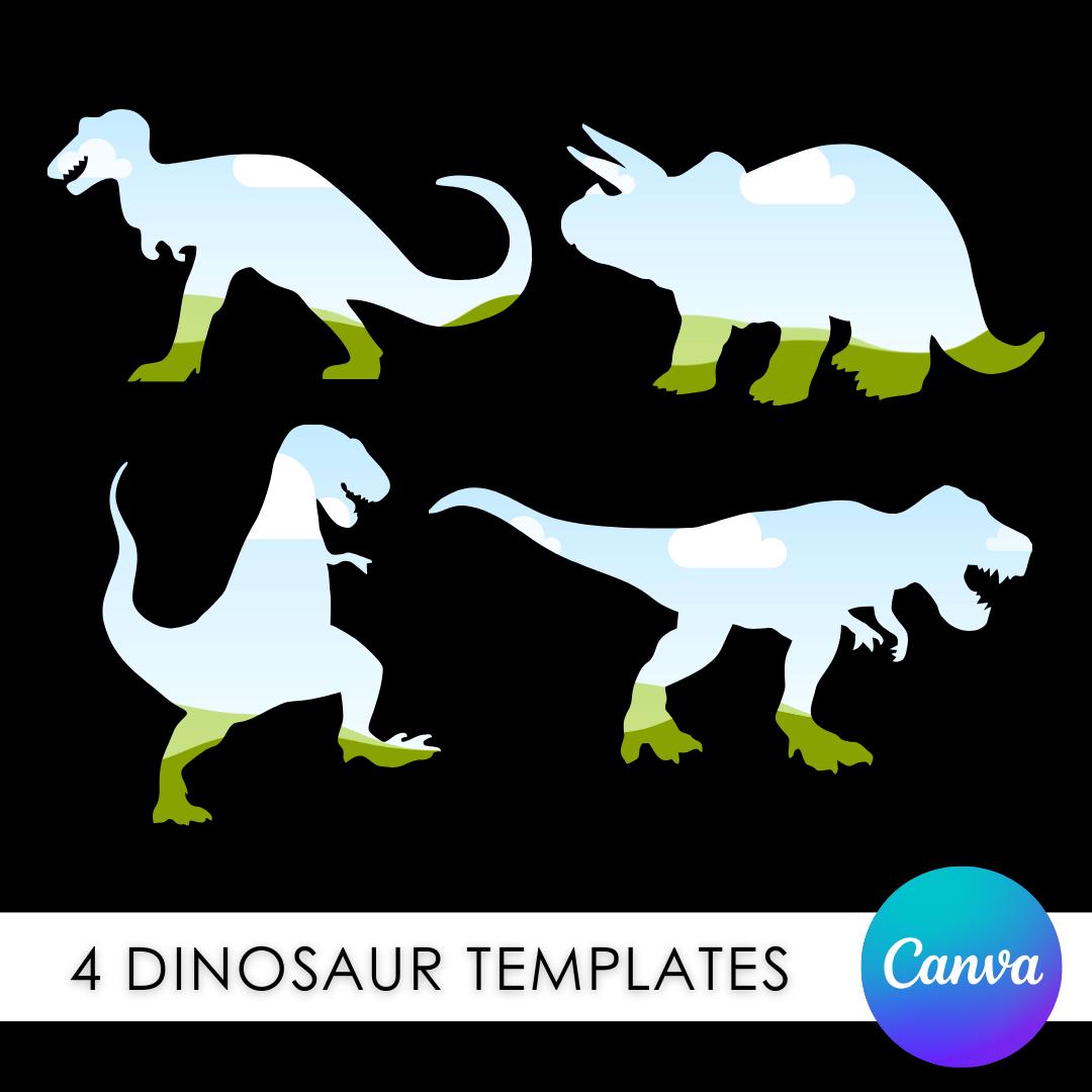 Canva Dinosaur Template, Editable Dinosaur Template, Canva Template ...