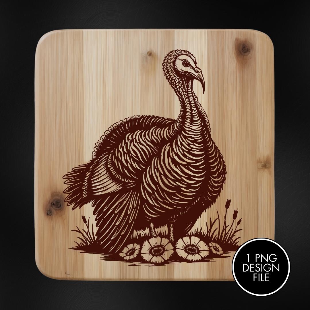 Turkey Cutting Board PNG SVG Files, Laser Engraving Files, Laser ...