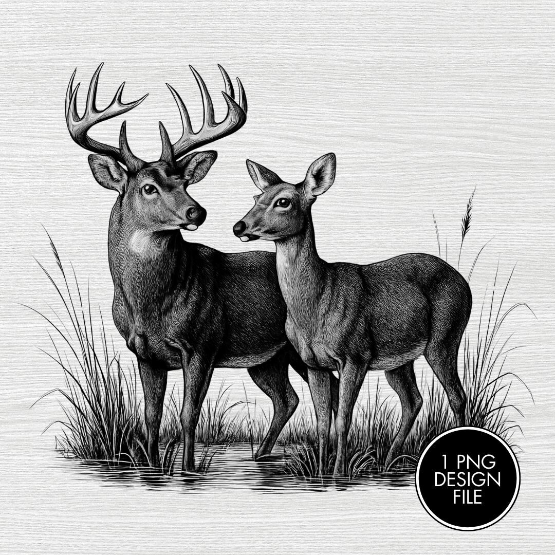Deer Engraving PNG File, Laser Engraving Files, Laser Burning, Laser ...