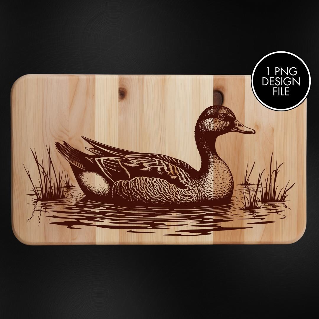 Duck Cutting Board PNG SVG Files, Laser Engraving Files, Laser Burning ...