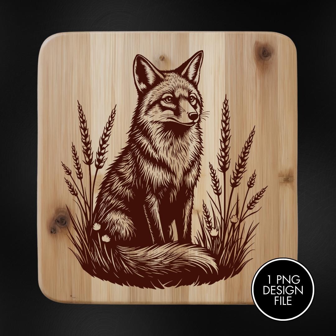 Fox Cutting Board PNG SVG Files, Laser Engraving Files, Laser Burning ...