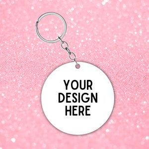 Canva Keychain Mockup Keychain Mockup for Canva Sublimation - Etsy