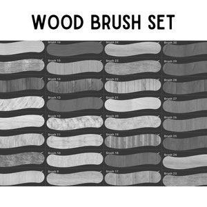 30 Wood Procreate Brushset Procreate Wood Brush Digital - Etsy