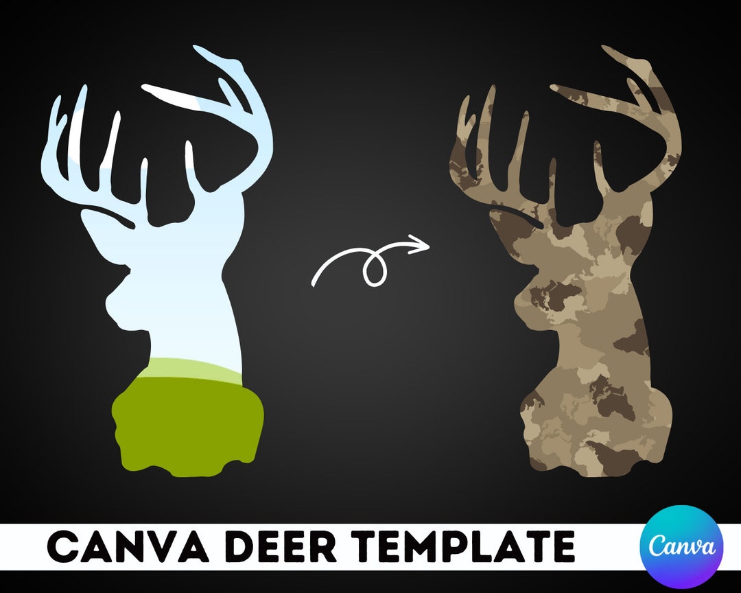 Canva Deer Template, Editable Deer Template, Canva Template, Custom ...