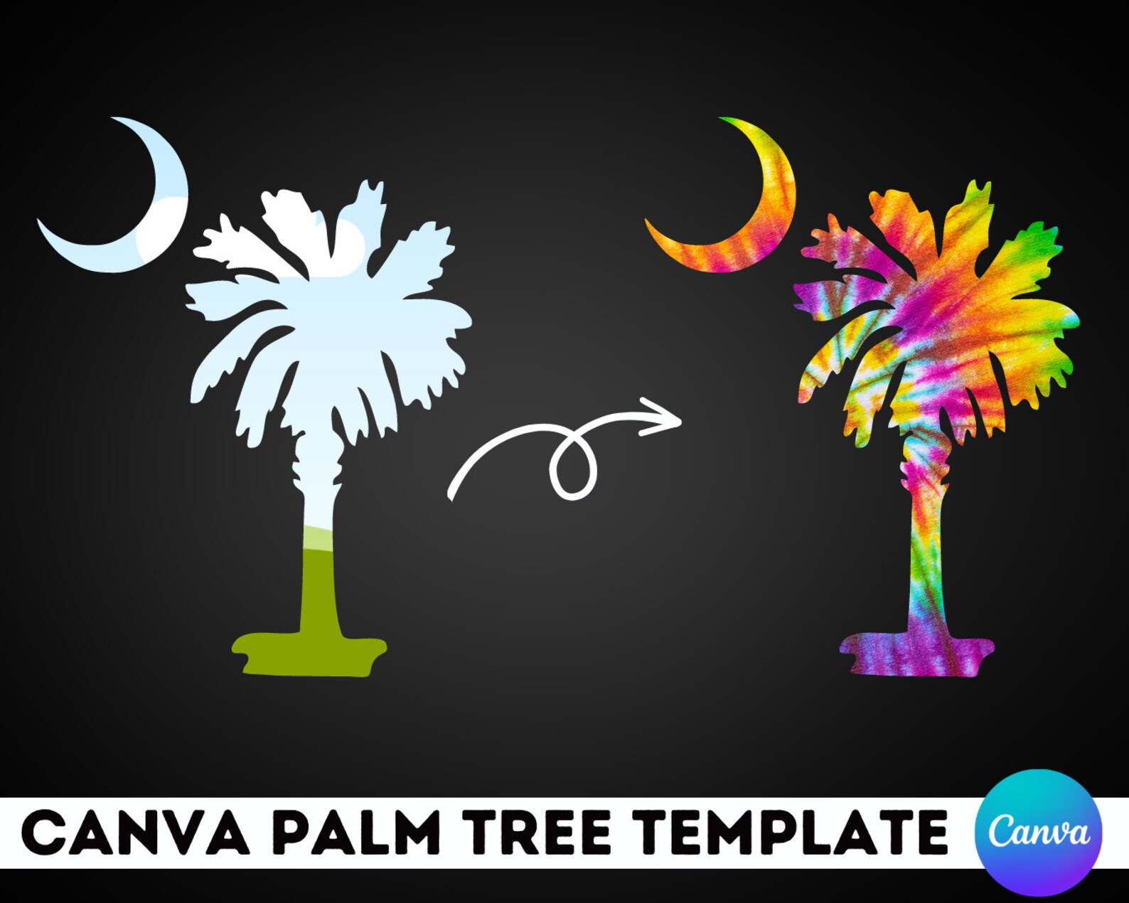Canva Palm Tree Template Editable Palm Tree Template Canva - Etsy